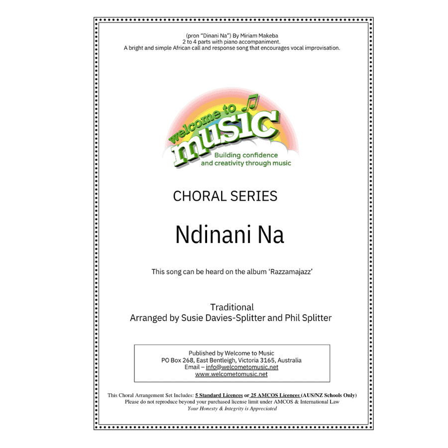 Ndinani Na - Choral Arrangement Set from 'Razzamajazz' - Digital ...